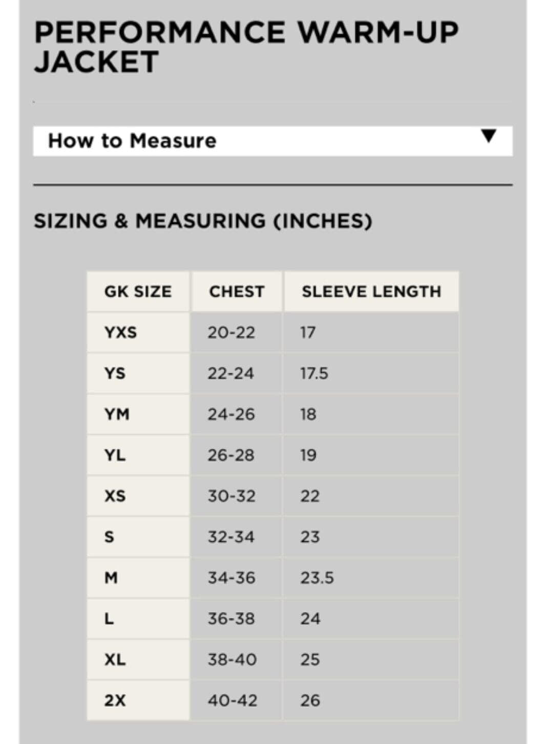 Leotard Sizing Charts | Northwest Gymnastics CT